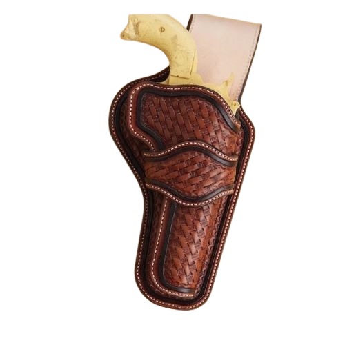 Western Gun Holster Leather Tooled Cowboy Revolver Pistol | eBay