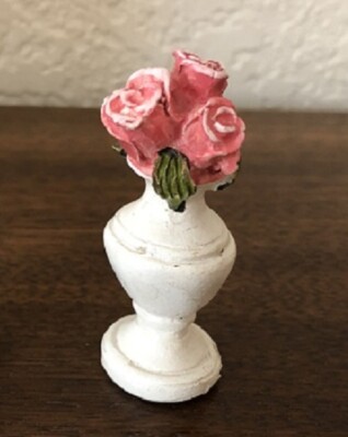 Set of 2 Miniature Vases with Roses Figurines Ganz Resin New | eBay