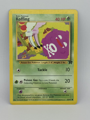 Pokemon Card: Koffing 58/82 Team Rocket Set! | eBay Australia