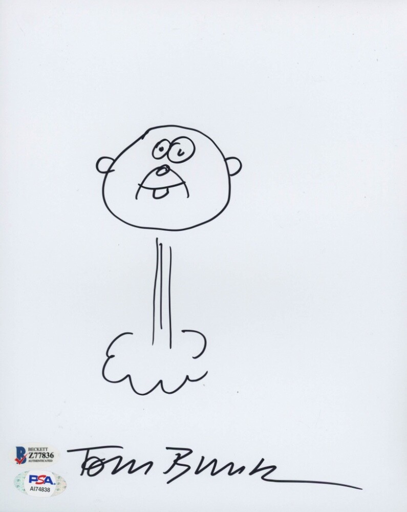 Tom Bunk Original Garbage Pail Kids Artist Adam Bomb Signed 8x10 Sketch ...