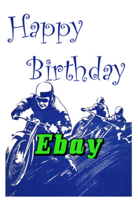 Speedway Happy Birthday Card with envelope | eBay UK