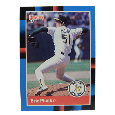 ERIC PLUNK OAKLAND ATHLETICS DONRUSS BASEBALL TRADING CARD #503 (B) | eBay