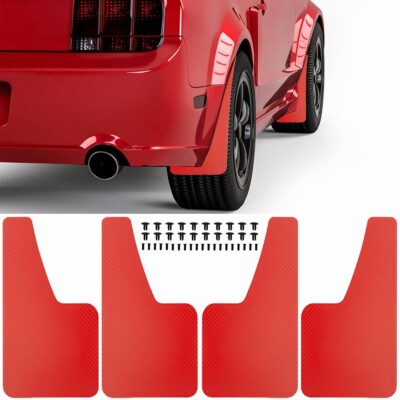 Red Carbon Mud Flap Splash Guard Set of 4 for Chevy Equinox Impala ...