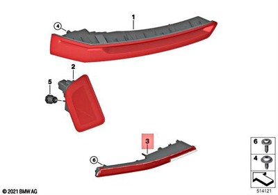 Genuine BMW I I20 IX xDrive40 xDrive50 Rear Light Led Bumper Left ...