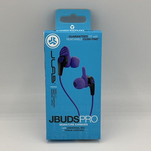 JLab Wired JBuds Pro with Universal Mic - Purple Orchid 3.5mm Jack | eBay