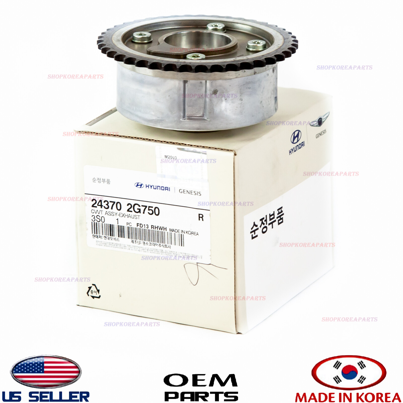 Genuine EXHAUST Camshaft Gear CVVT OEM⭐ HYUNDAI KIA 2.0L+2.4L *See ...