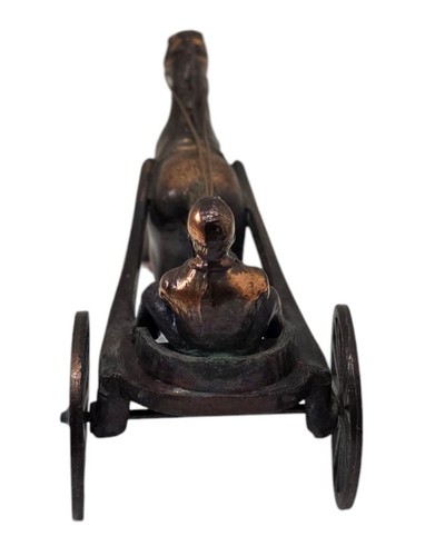 VTG Harness Racing Horse Jockey Sulky Cart Driver Copper Chariot Race ...