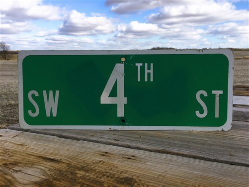 SW 4th ST Street Sign, 9x24 Vintage Green Road Sign, Metal Road Sign, B ...