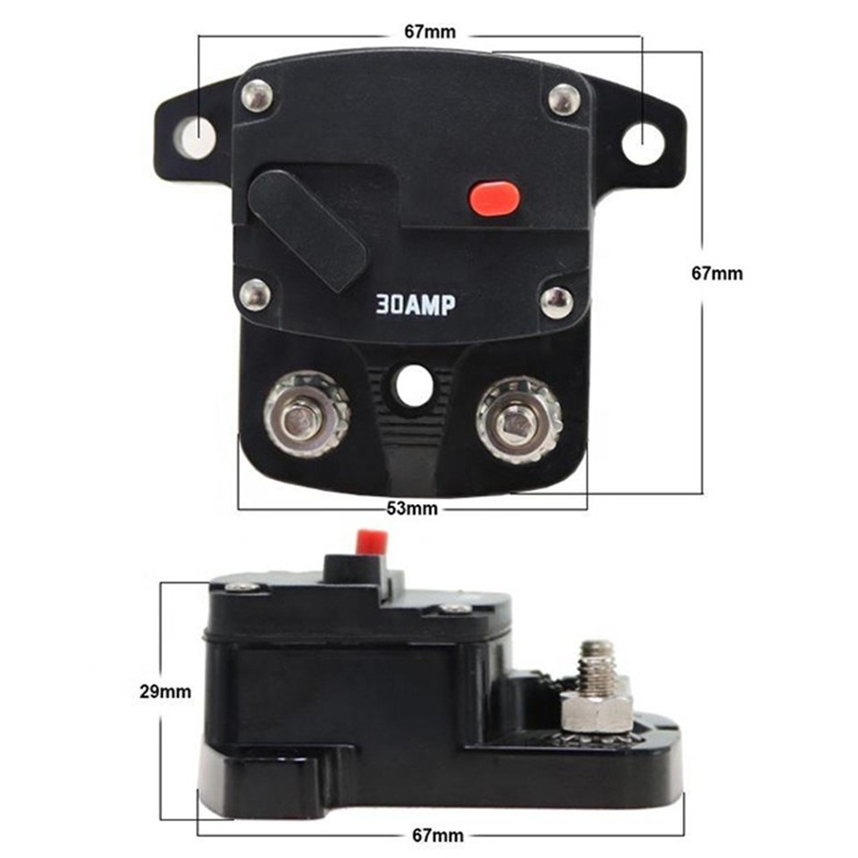 For DC 12V 48V 300 Amp Manual Reset Circuit Breaker Waterproof for ...