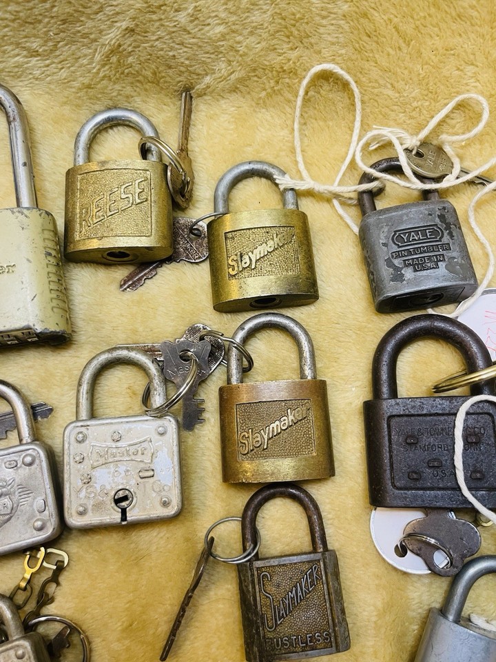 Lot of 27 Antique & Vintage Locks with Keys Yale Slaymaker Master ...