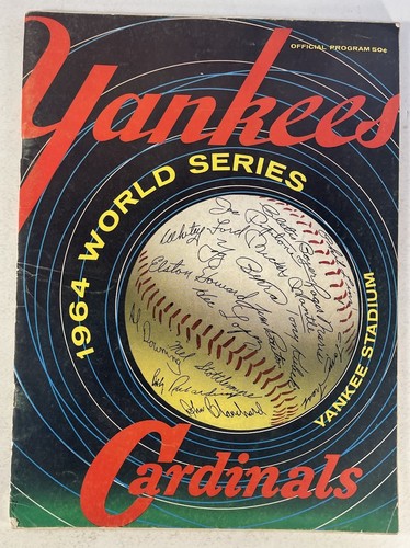 1964 World Series Program Yankees vs Cardinals Original MLB Souvenir 8 ...