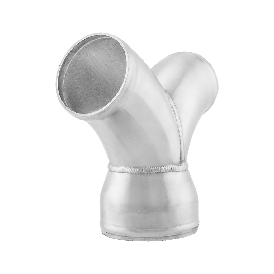 CXRacing 2.75" Merge 3.5" Y Pipe Tube Dual Air Intake Twin Turbo ...