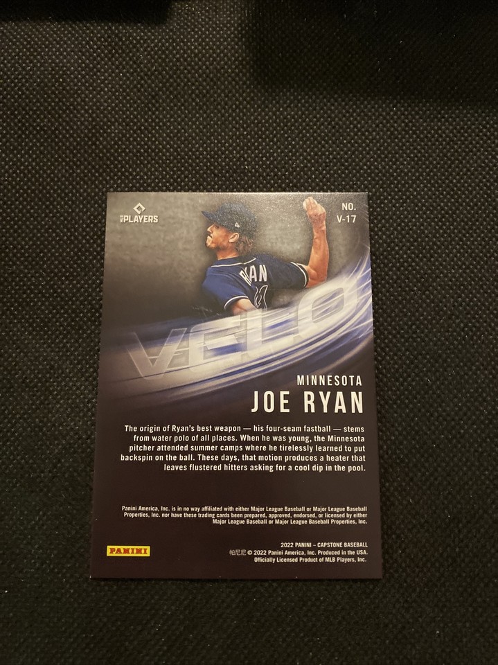 2022 Panini Capstone Joe Ryan Rookie Velo #17 Minnesota Twins | eBay