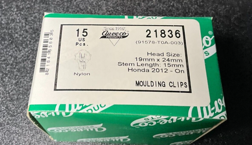 Auveco 21836 Bumper Moulding Clip Compatible with Honda 91578-T0A-003 ...