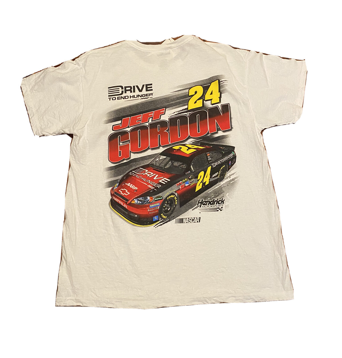 Jeff Gordon #24 NASCAR AARP Drive To End Hunger T-shirt Size Large | eBay