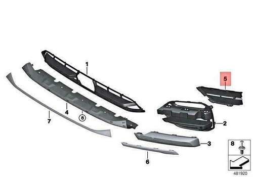 OEM BMW X3 G01 X3 18D TX11 TX12 COVER FOR AIR INLET LEFT 51117459519 ...