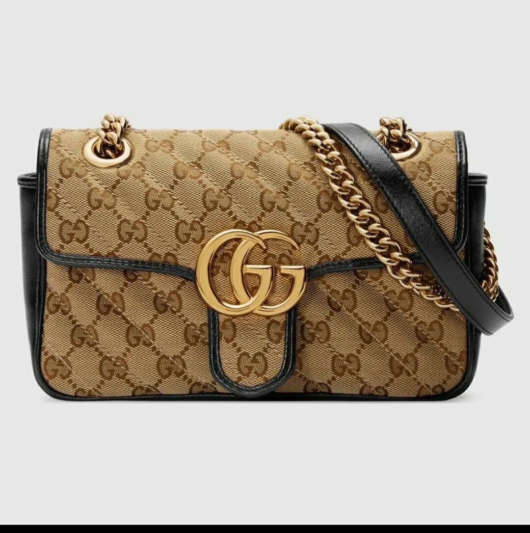 Gucci GG Marmont Flap Bag Diagonal Quilted GG Canvas … - Gem