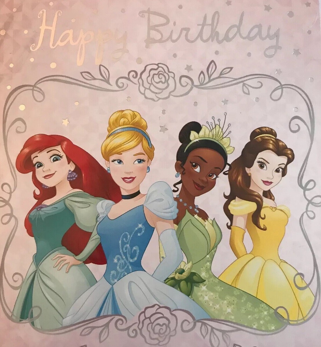 Disney Princess Birthday Images Disney Princesses 4th Birthday Card