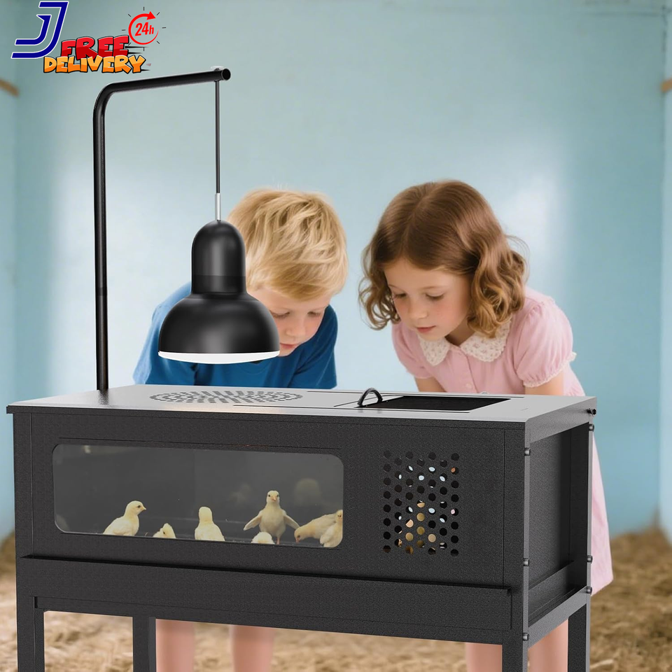 Stand-Up Chicken Brooder Box for Chick Brooder with Lamp Stand ...
