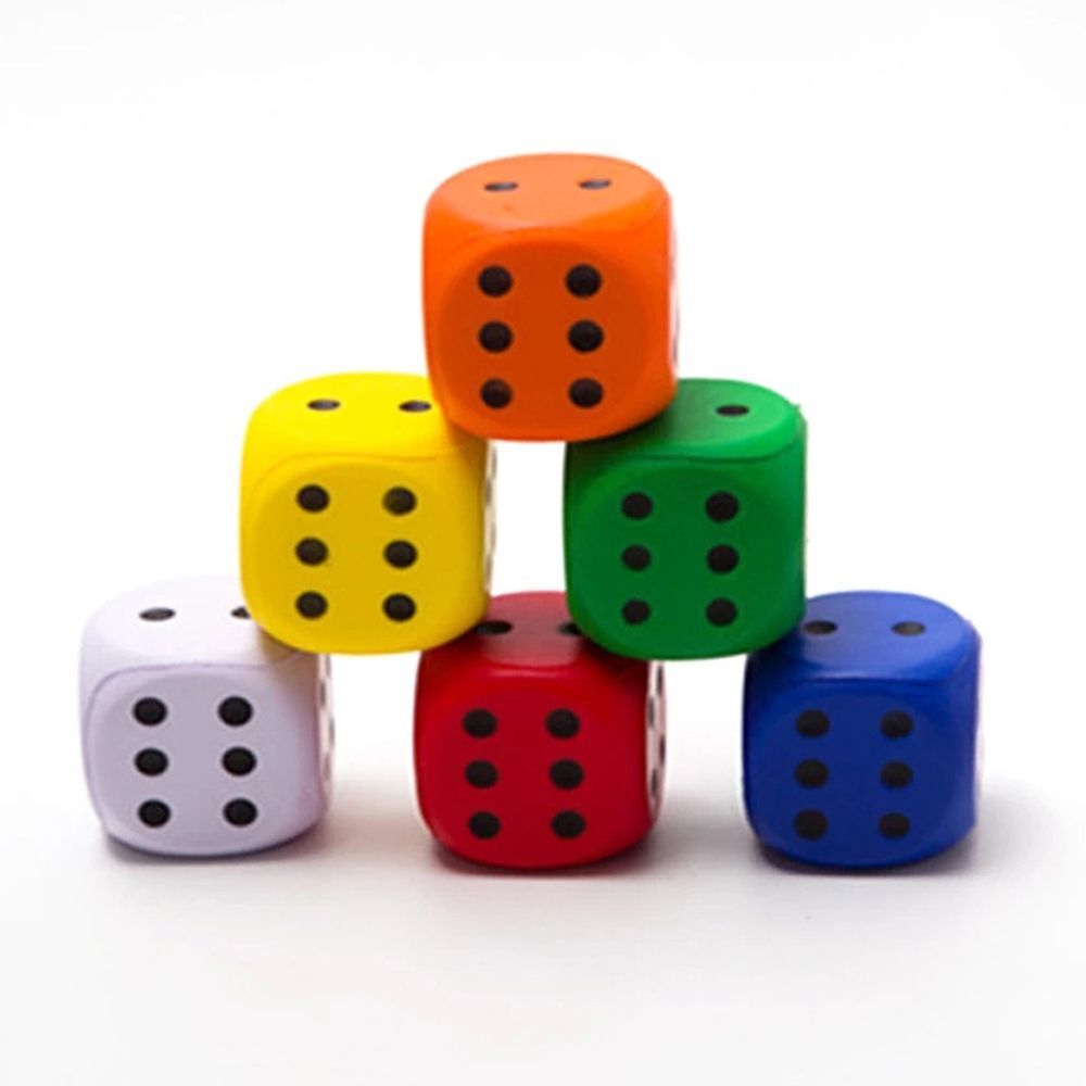 1pc Big Sponge Dice Soft and Elastic Toy Color Solid Point Dice Side ...
