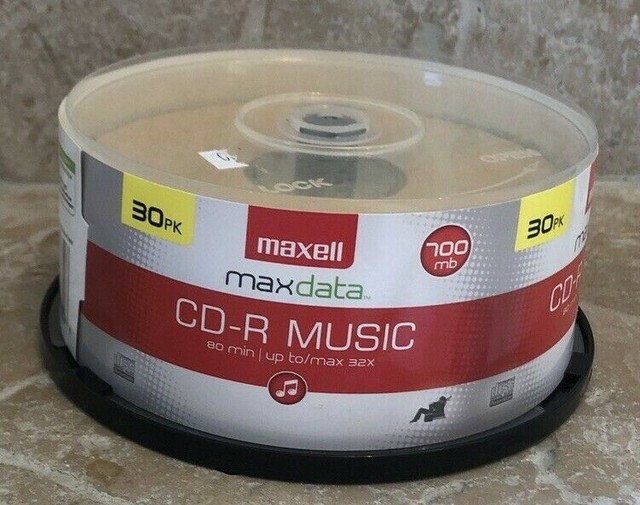 Maxell CD-R 80 Gold Recordable Music CD'S-30pk Spindle by Maxell CD-R ...