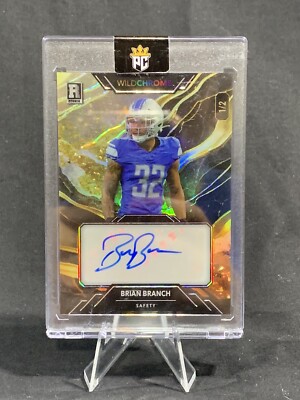 Brian Branch Wild Chrome Autographed Rookie Card 1/2 | eBay