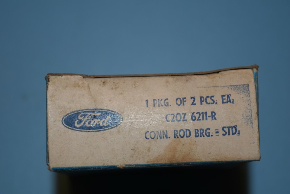 1962-1989 NOS FORD 221 260 289 302 STANDARD CONNECTING ROD BEARING C2OZ ...