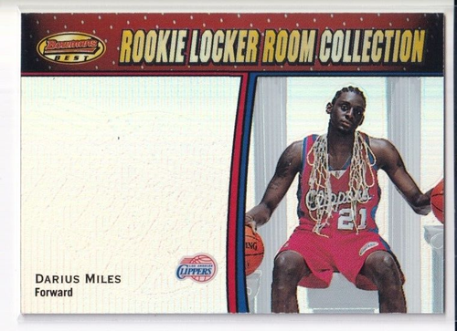 2000-01 Bowman's Best LOCKER ROOM COLLECTION #3 Darius Miles Clippers ...