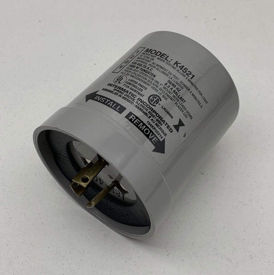 Intermatic K4521 Photocontrol Light Sensor 15A 120V 1800W Locking Plug | eBay