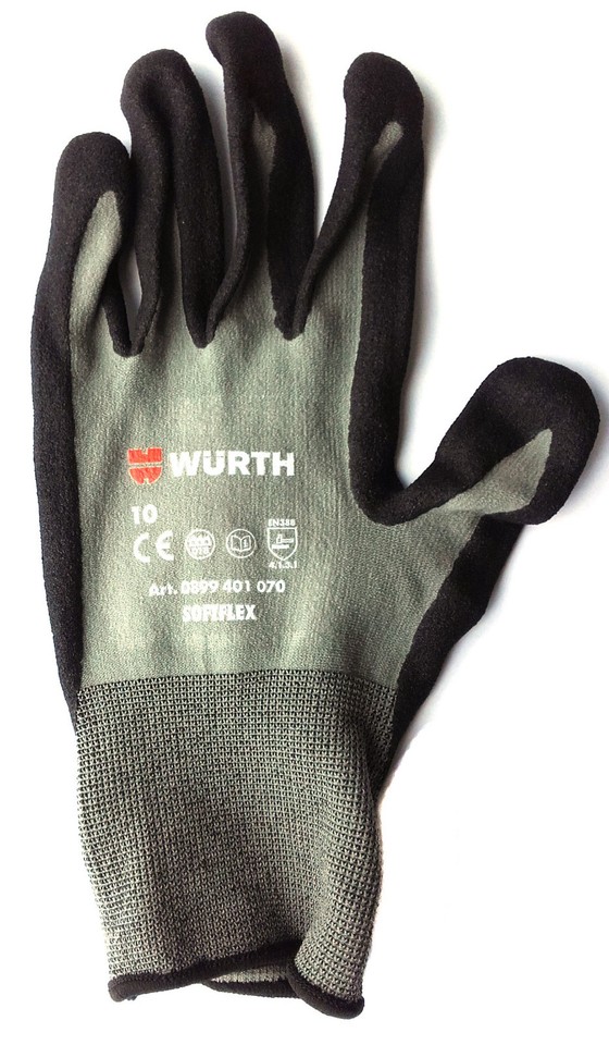 Wurth 0899401070 Nitrile Protective Glove SoftFlex Extremely ...