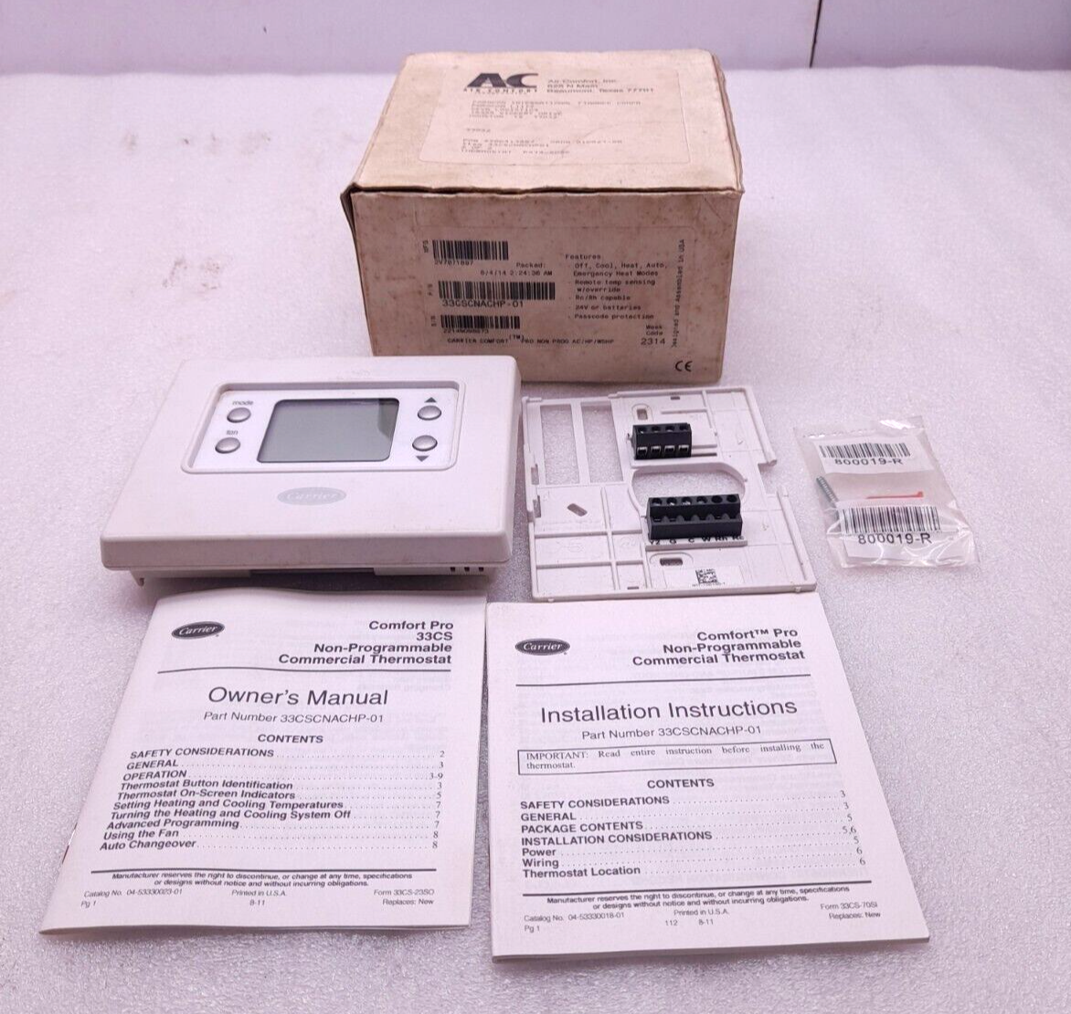 Carrier Programmable Thermostat