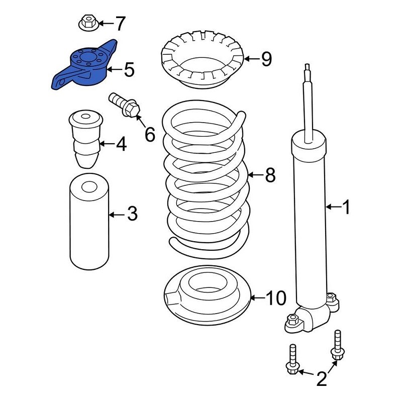 Ford OEM Rear Suspension-shock Mount DG9Z18A161C for sale online | eBay