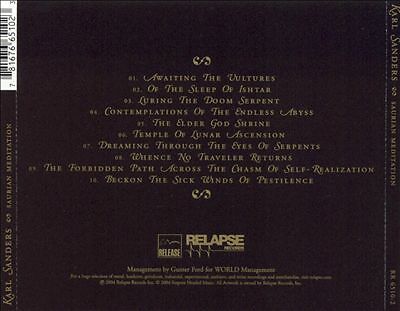 Saurian Meditation by Karl Sanders (CD, 2004) for sale online | eBay