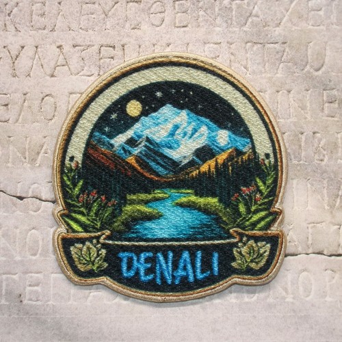 Denali National Park Patch Iron-on Applique Alaska, AK Preserve, Nature ...