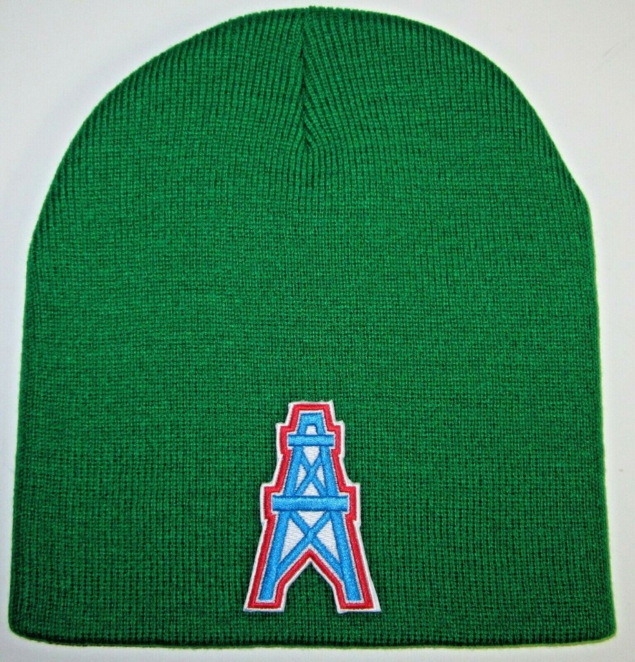 Houston Oilers Beanie 🏈Knit Hat 🏈VINTAGE NFL PATCH/LOGO 🏈6 Cool Colors ...