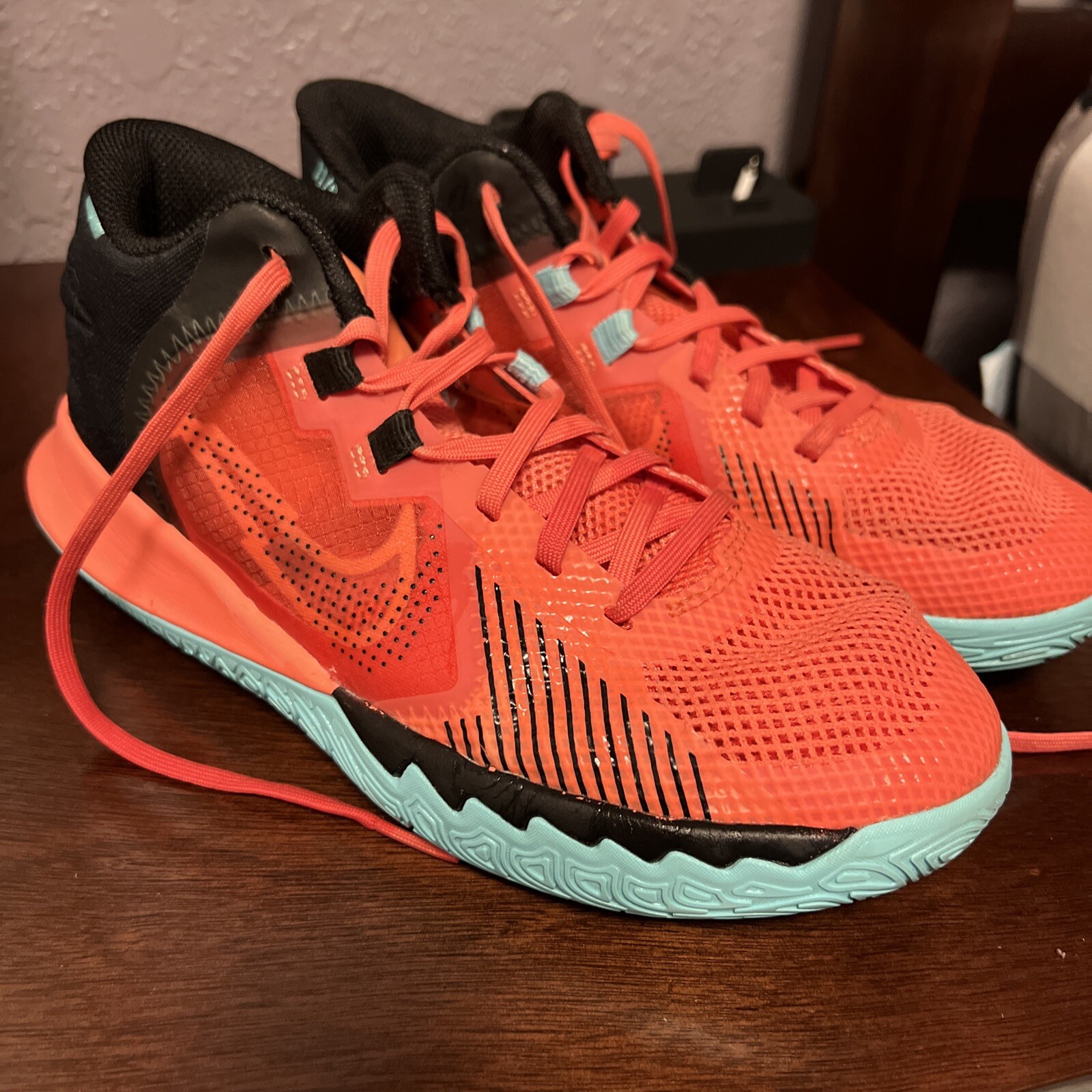 Size 5 (GS) - Nike Kyrie Flytrap 5 Mid Magic Ember Dynamic Turquoise ...