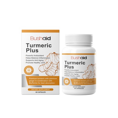 BushAid Turmeric Vitamin Capsules Body Care Capsules Rejuvenate Body ...