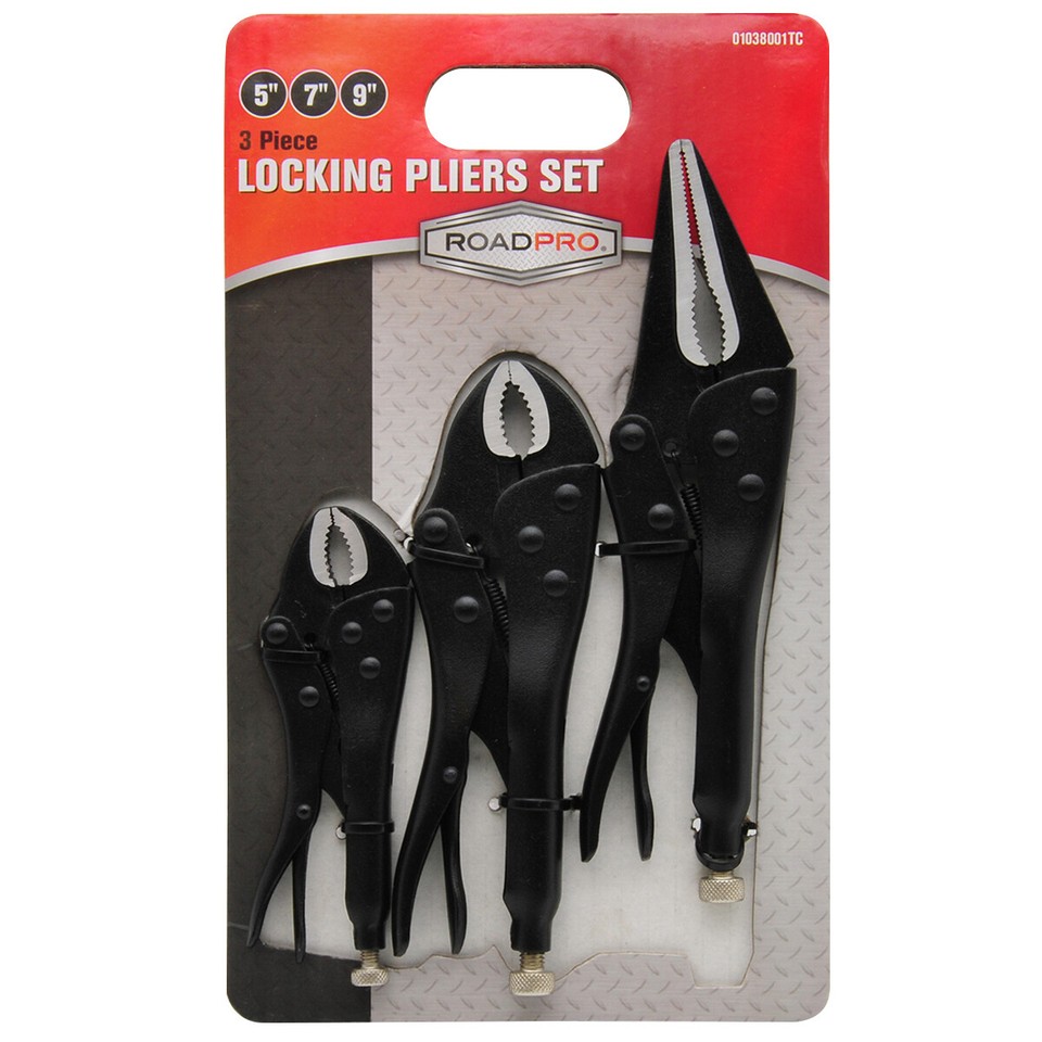 Roadpro Tools Open Stock 01038001TC Roadpro 3pc Locking Pliers Set | eBay