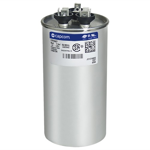 50 + 7.5 uf MFD x 440 VAC 97F9987 Dual Round Capacitor Genteq GE ...