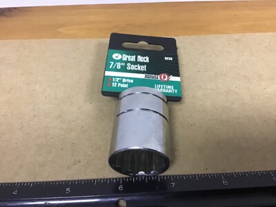 New 7/8” , 1/2” Drive Great Neck Socket, 12 Point, SK38 | eBay
