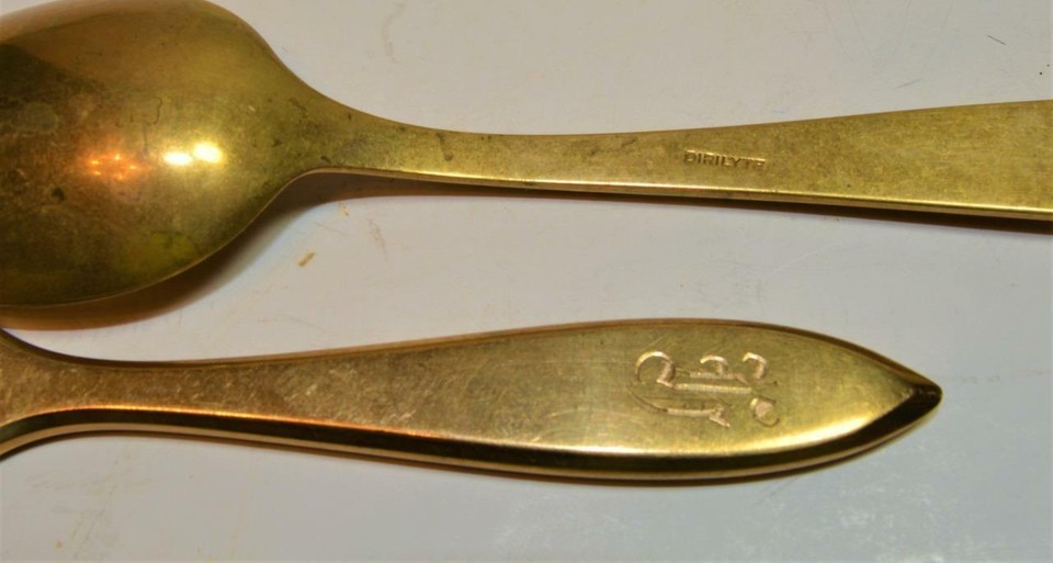 VTG Dirilyte Dirigold Butter Spreader and sugar spoon | eBay