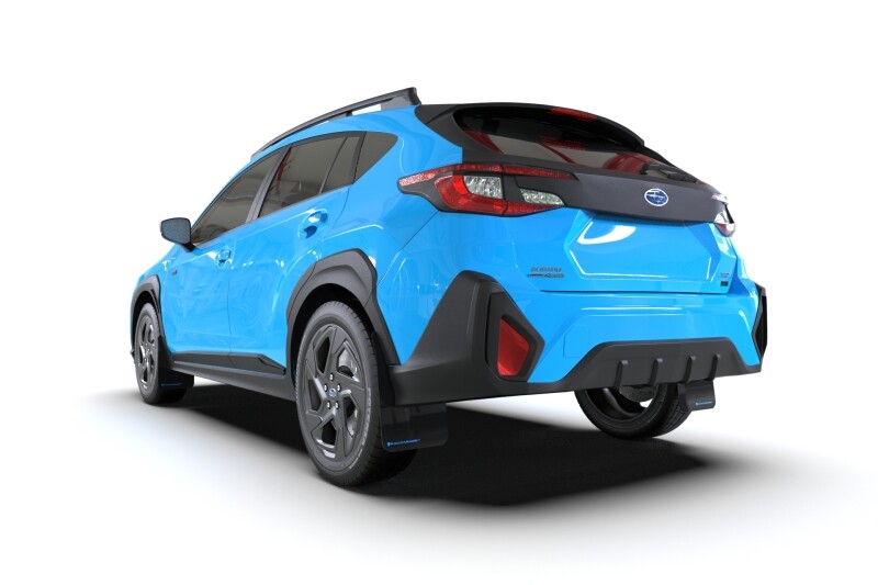 Rally Armor 2024 for Subaru Crosstrek Black UR Mud Flap Light Blue Logo ...