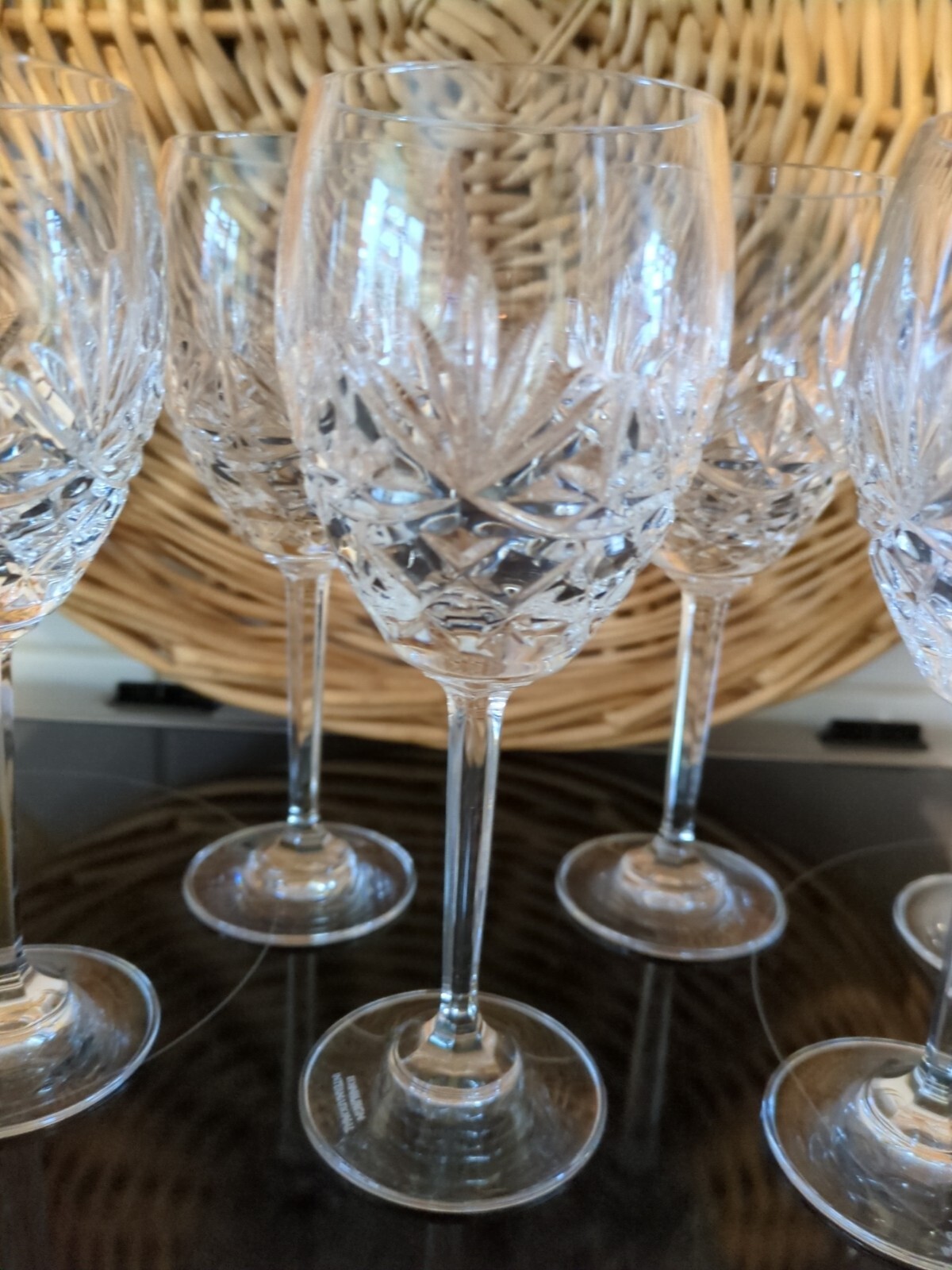 6x Edinburgh International Crystal Wine Glasses 17cm Signed | eBay UK