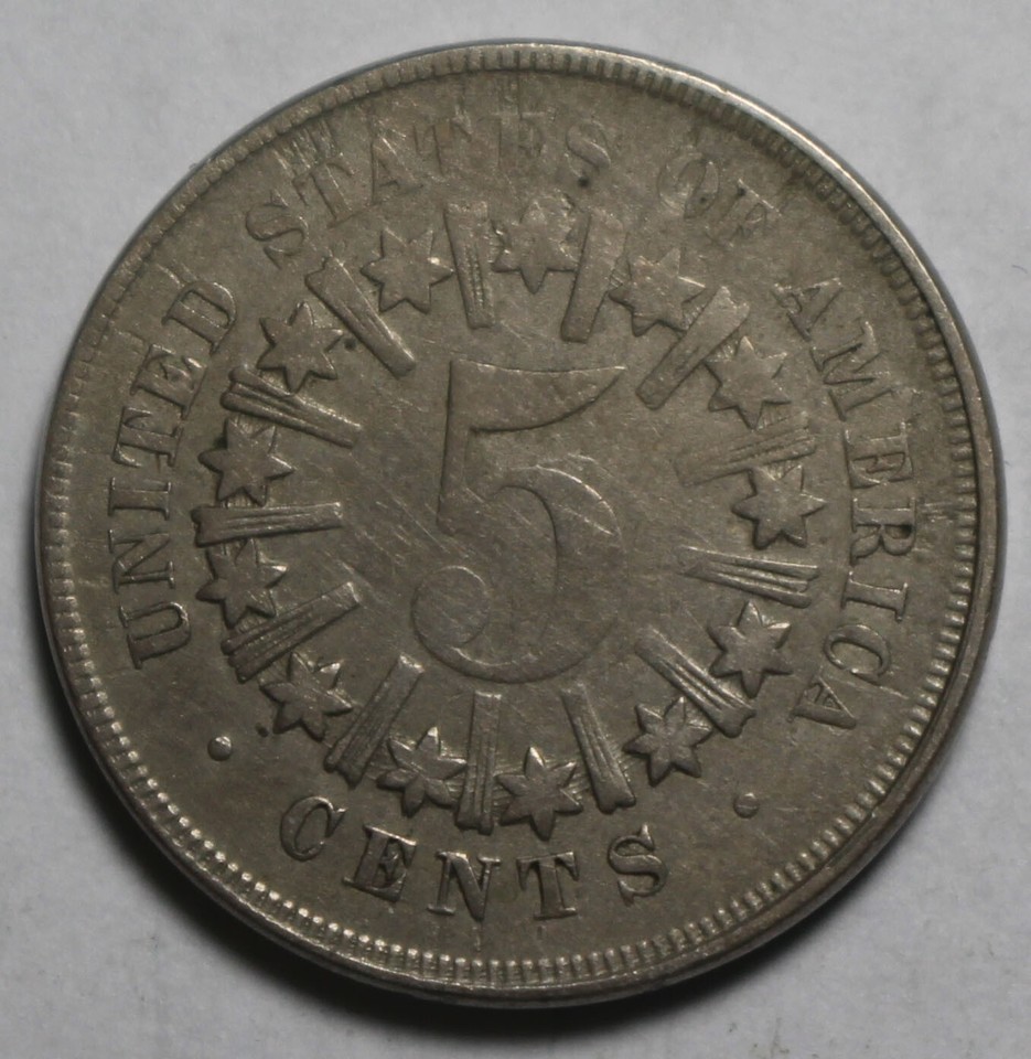 1866 Shield Nickel PT159 | eBay