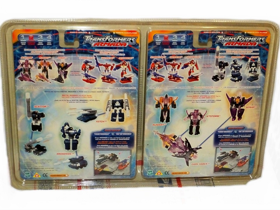 Transformers Armada Minicon Dark Saber Runway Jetstorm Sonar Broadside ...
