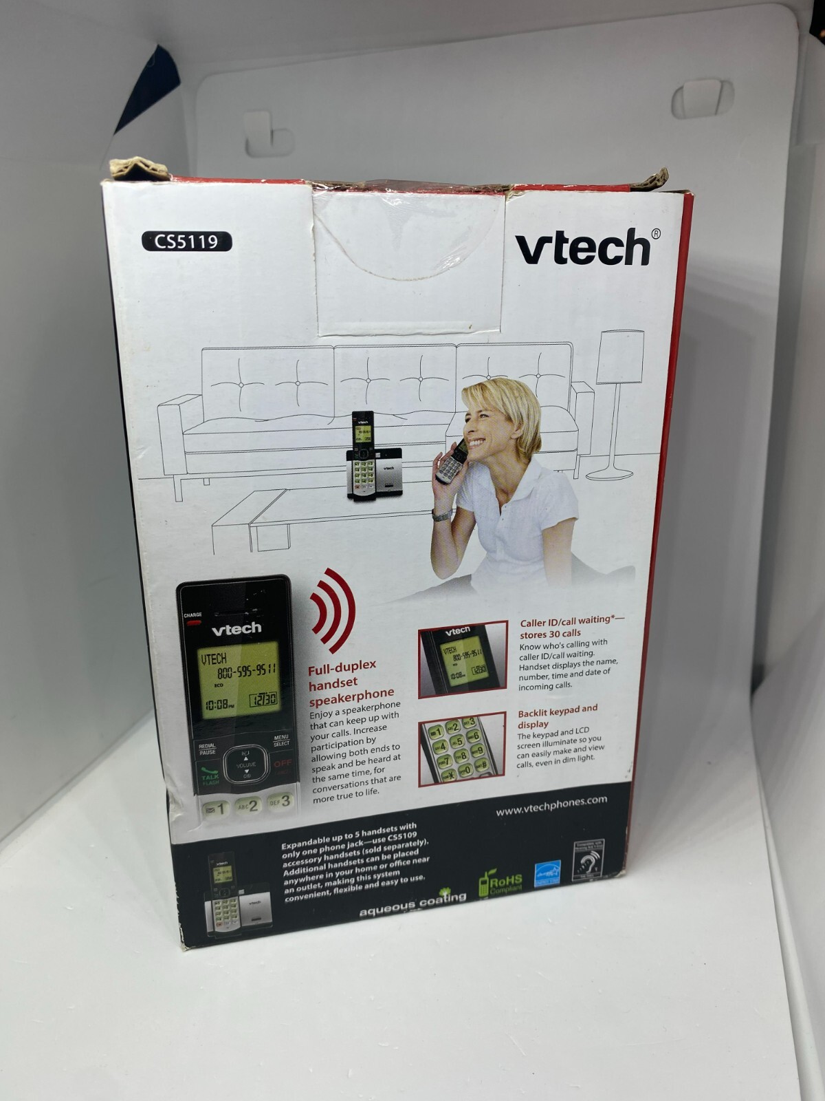 Vtech Cordless Phone System Caller Id/Call Wait CS5119 Silver Black | eBay