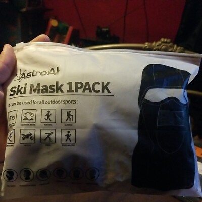ASTRO A1 Balaclava/Ski Mask Black Fleece | Breathable Windproof New | eBay