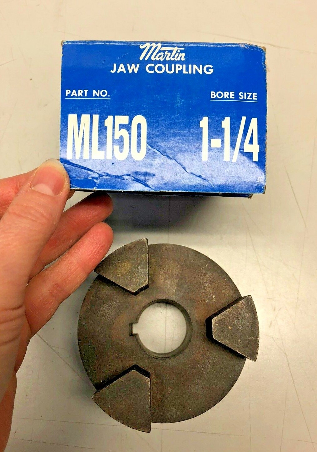 NOS Martin ML150 Lovejoy Love Joy Coupler Jaw Coupling: 1 1/4" Bore, 1/ ...