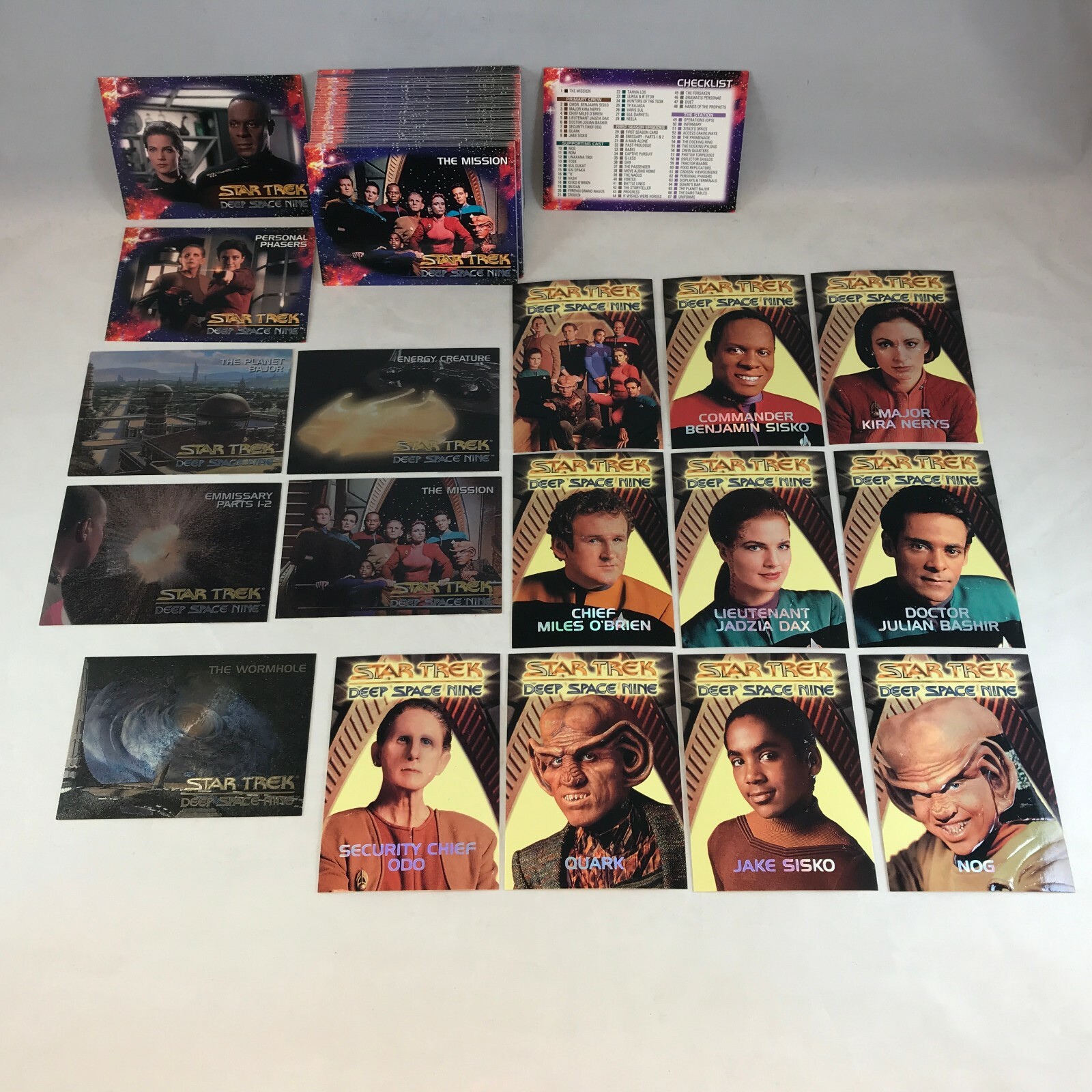 STAR TREK DEEP SPACE NINE Skybox Complete 100 Card Set w/ SP1-SP4 SPG ...