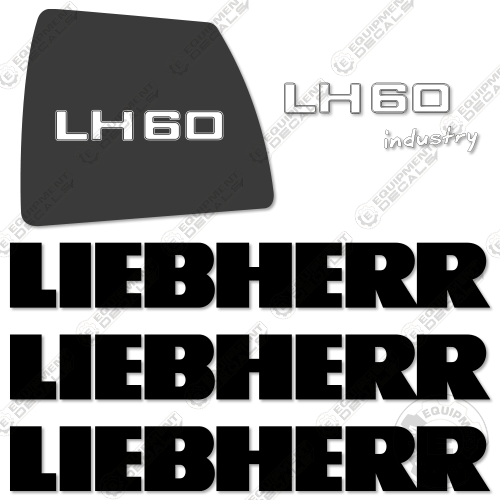 Fits Liebherr LH60 Decal Kit Material Handler - 7 YEAR OUTDOOR 3M VINYL ...